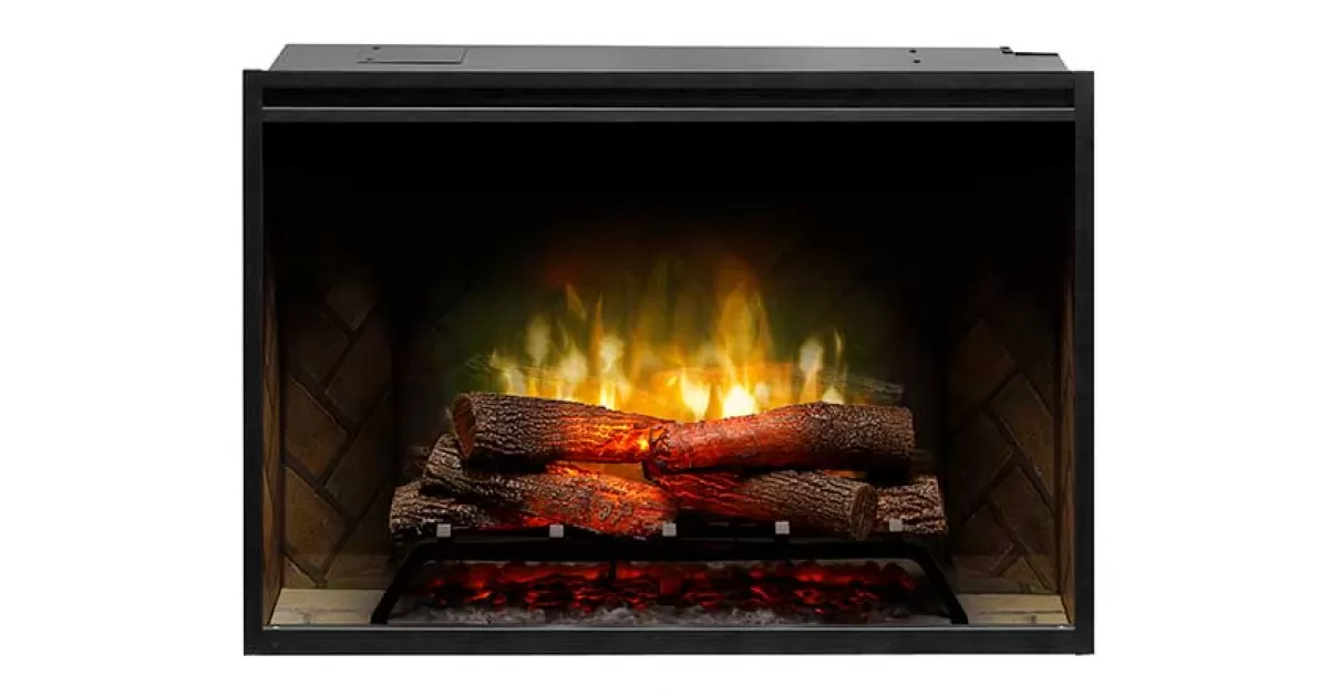 Dimplex Revillusion 36-inch Built-in Firebox with Glass Pane and Plug ...