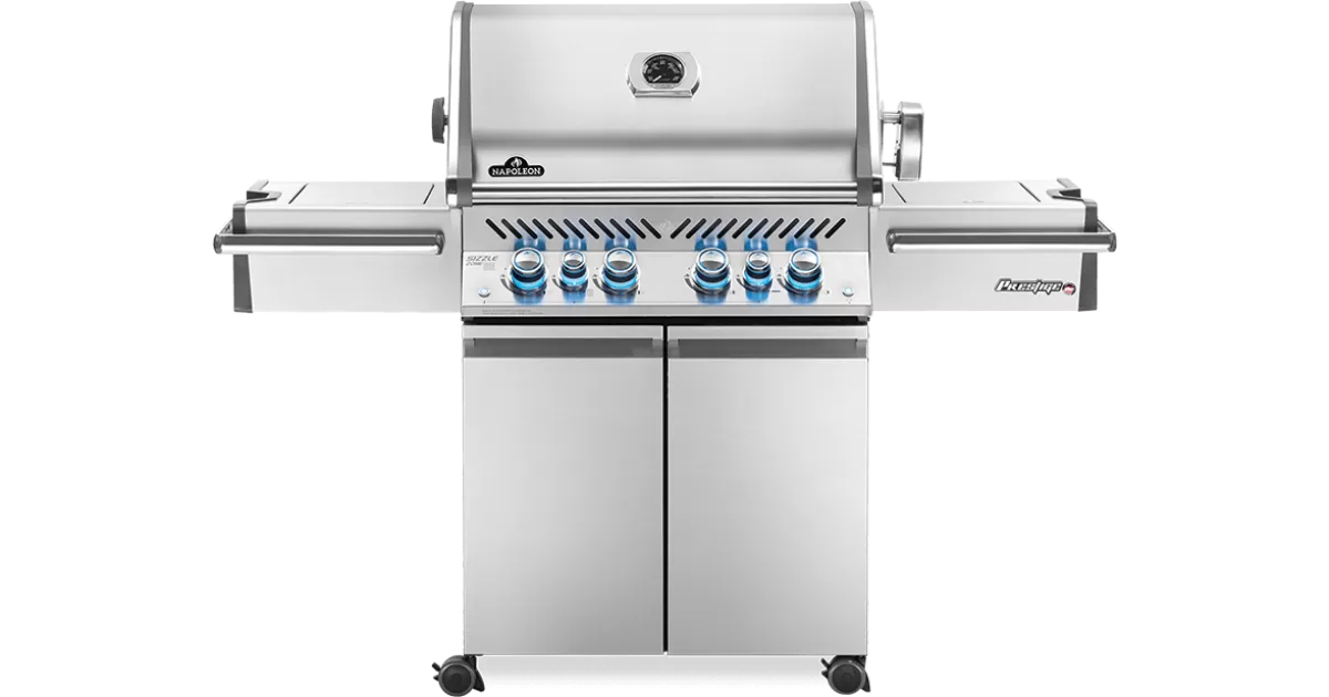 Napoleon Prestige Pro 500 Stainless Steel Gas Grill with Infrared Side ...