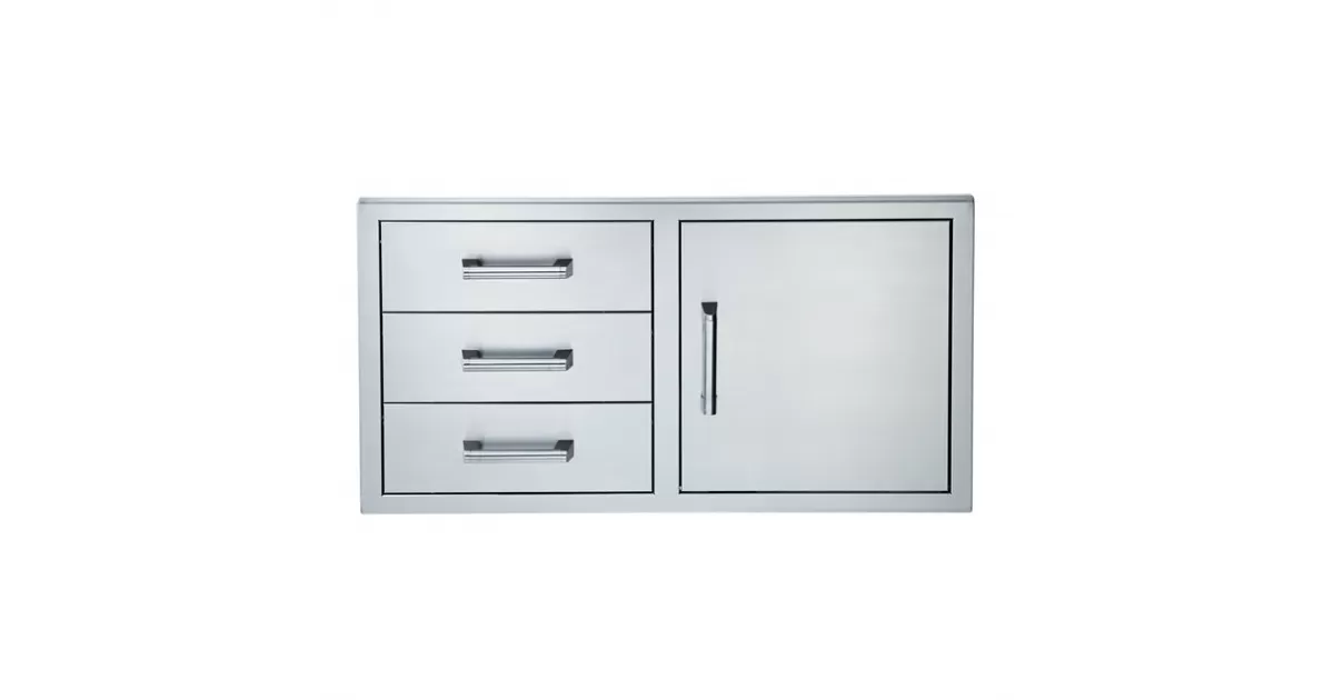 Broilmaster 42-Inch Single Door with Triple Drawer | Grill and Patio