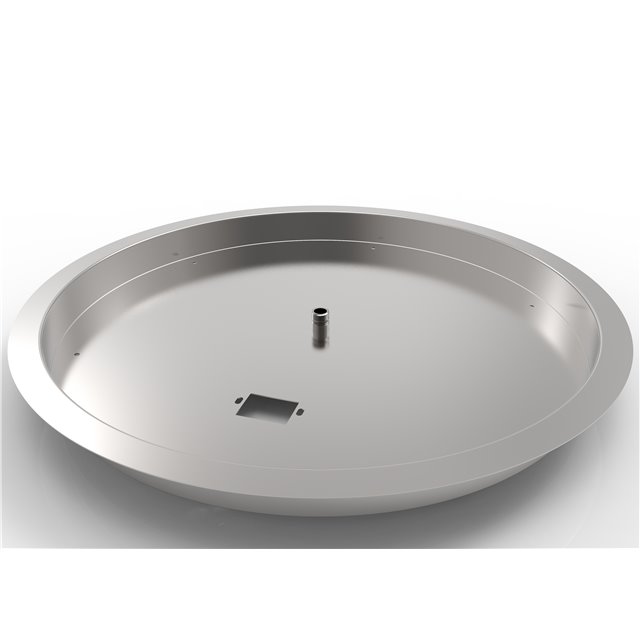 True Flame 24-inch Stainless Steel Round Drop-In Pan